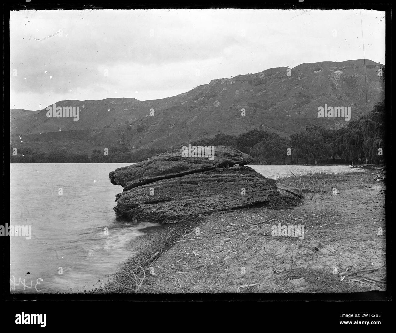 Tauteuga Rock, Tutira black-and-white negatives, gelatin dry plate ...