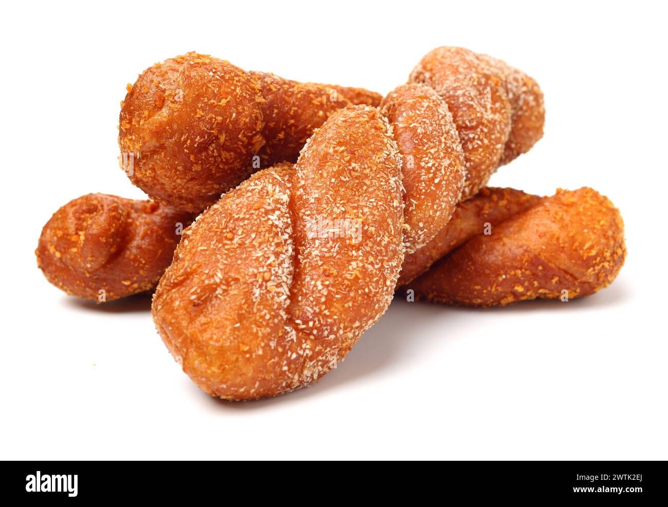 Chinese fried dough twist on white background Stock Photo - Alamy