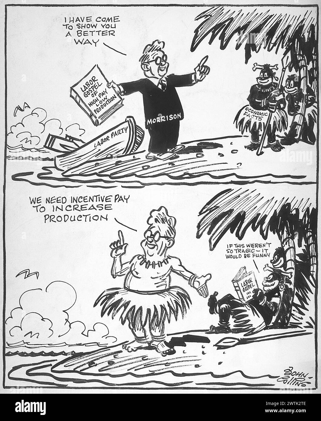 Cartoon - The Heathen Have Converted the Missionary. John Collins (1917 ...