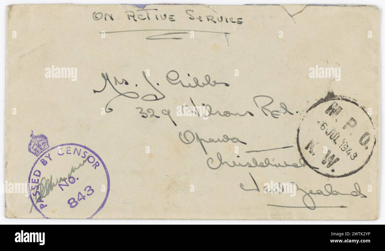 Philatelic 'cover' [envelope], WWII Visual and Verbal Communication ...