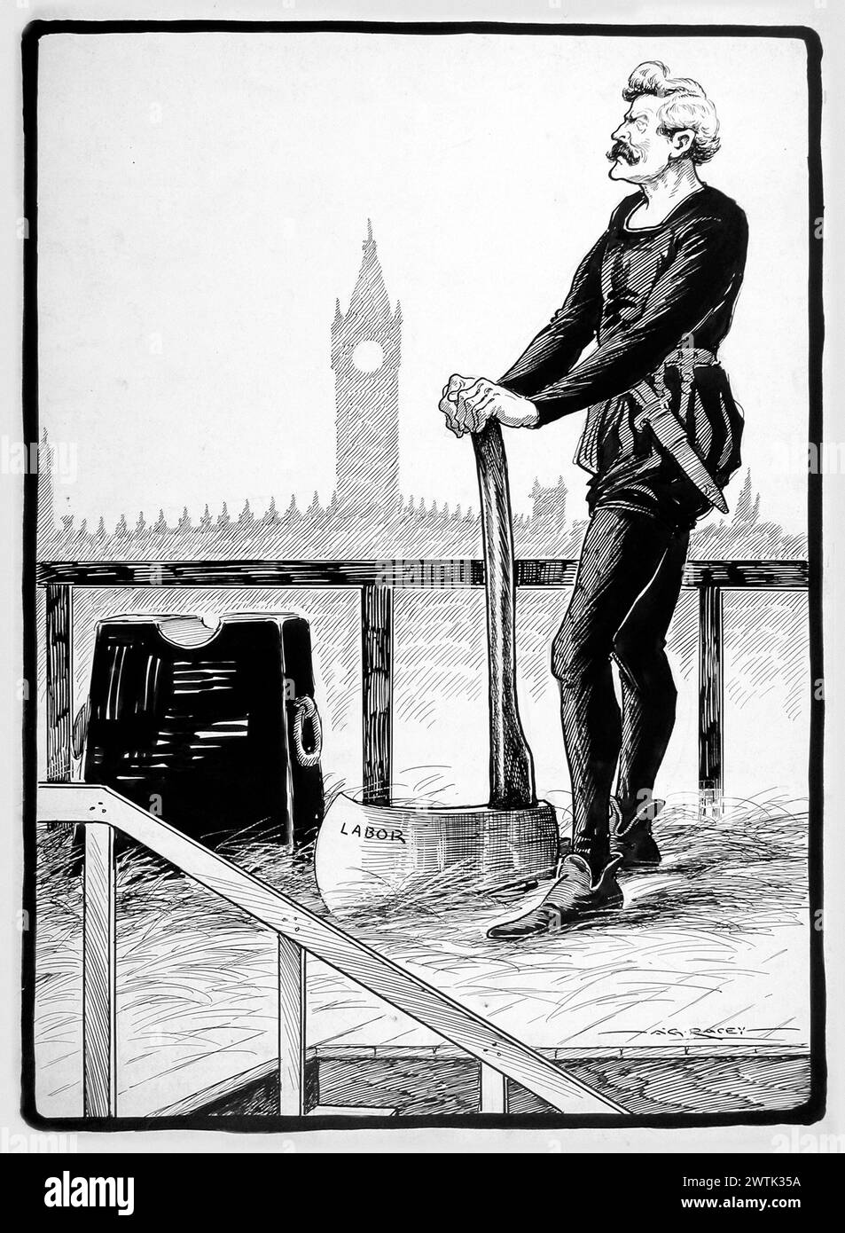 Cartoon - The Waiting Executioner Arthur George Racey (1870-1941 Stock ...