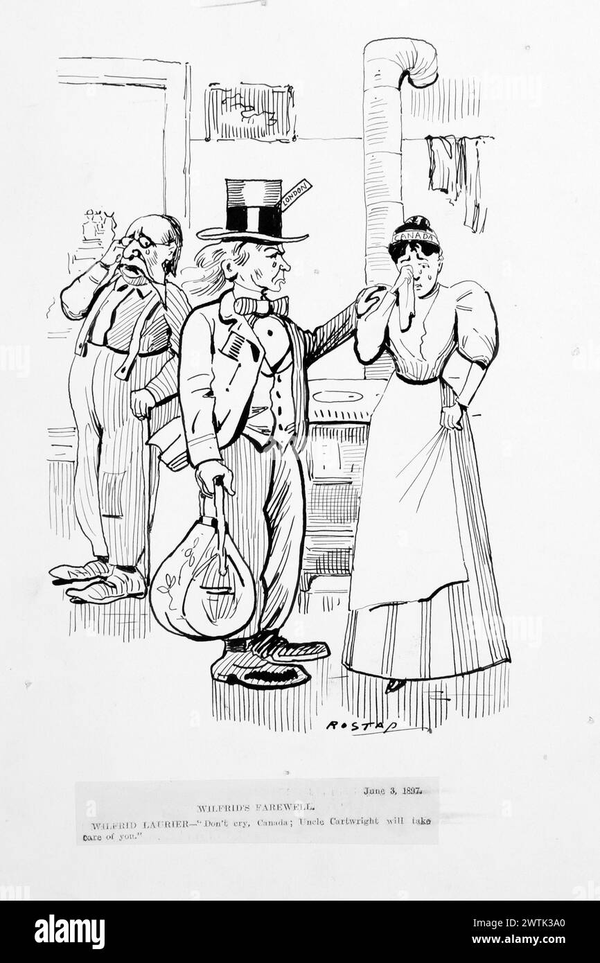Cartoon - Wilfrid's Farewell Rostap (1866-1949 Stock Photo - Alamy