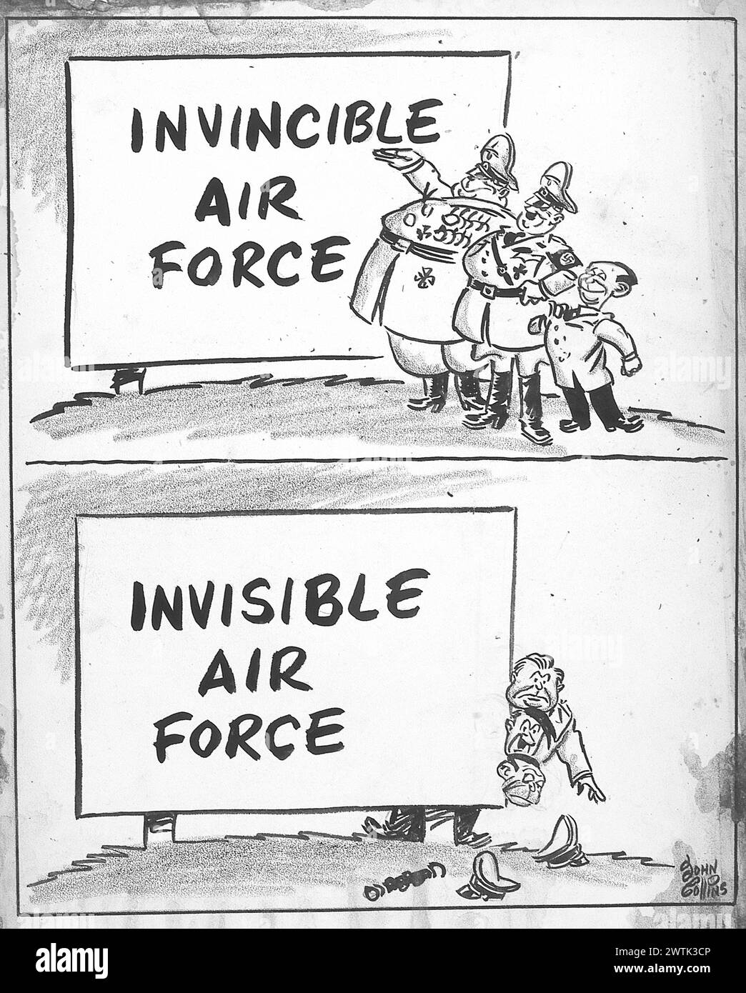 Cartoon - Berlin Bulletin Board. John Collins (1917-2007 Stock Photo ...