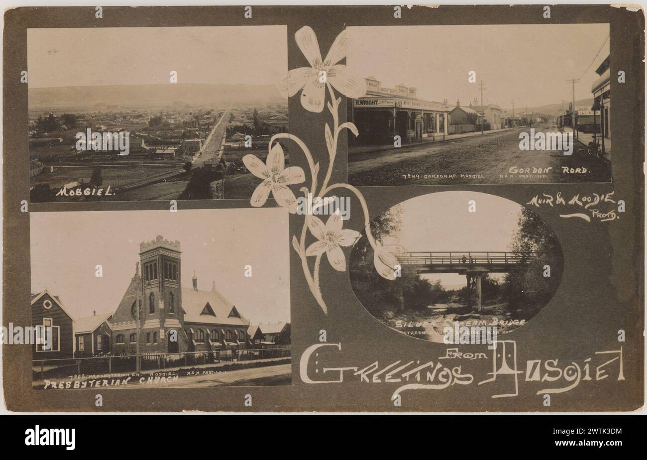 Greetings from Mosgiel photographic postcards Stock Photo - Alamy
