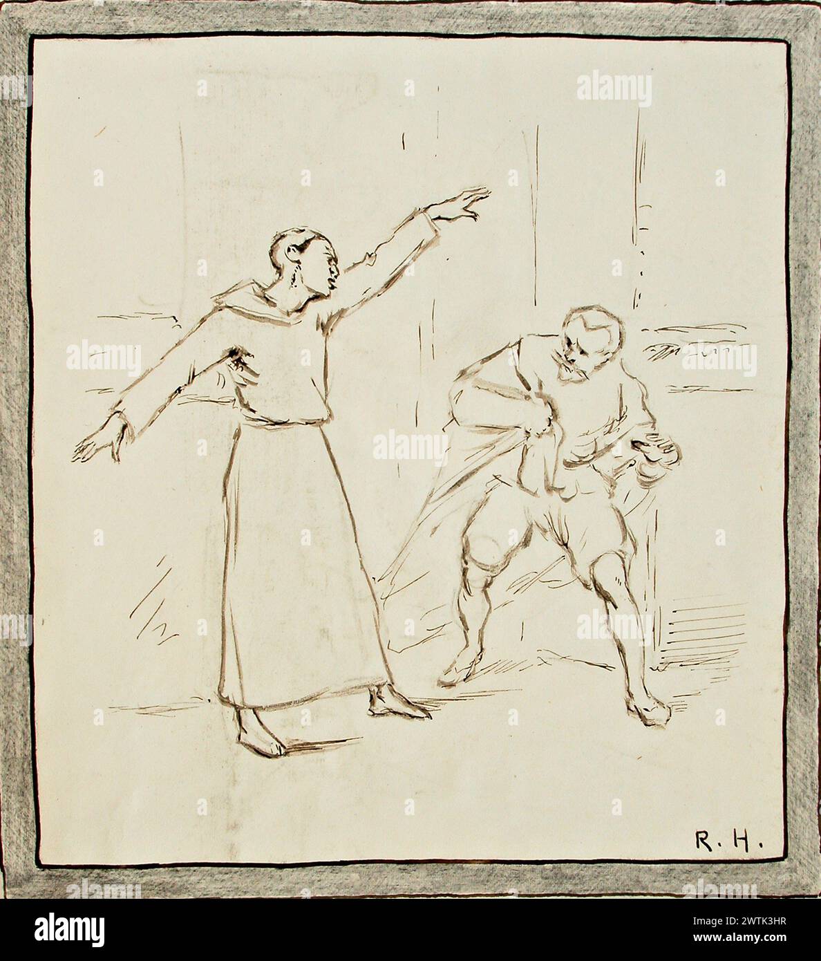 Drawing - The Curse Robert Harris (1849 - 1919 Stock Photo - Alamy