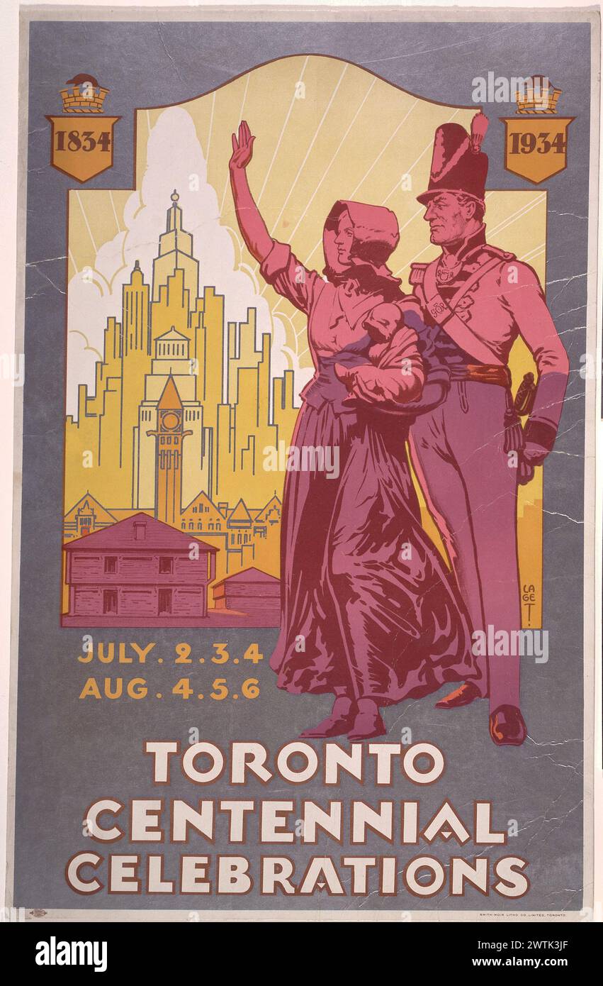 Poster - Toronto Centennial Celebration, 1934 Laget Stock Photo - Alamy