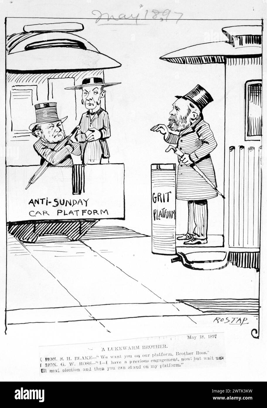 Cartoon - A Lukewarm Brother Rostap (1866-1949 Stock Photo - Alamy