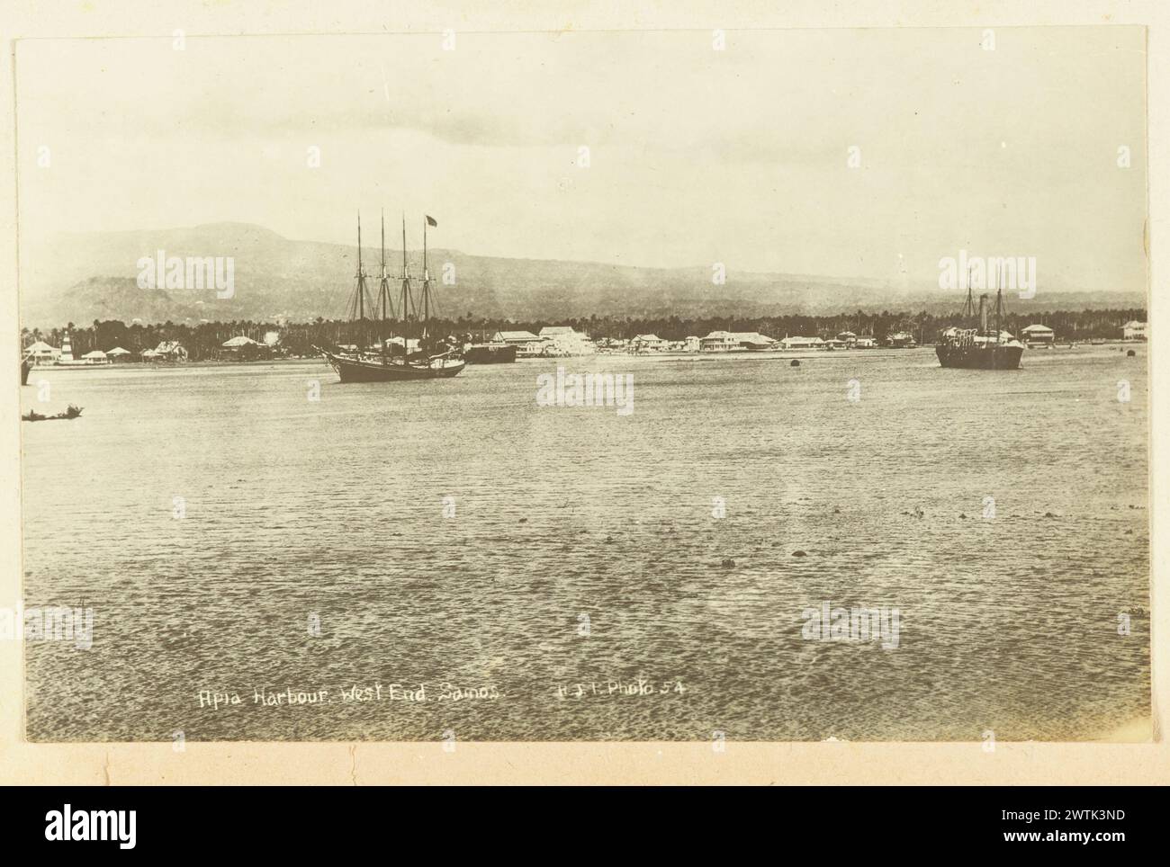 West end of Apia Harbour, Samoa. From the album: Skerman family album ...
