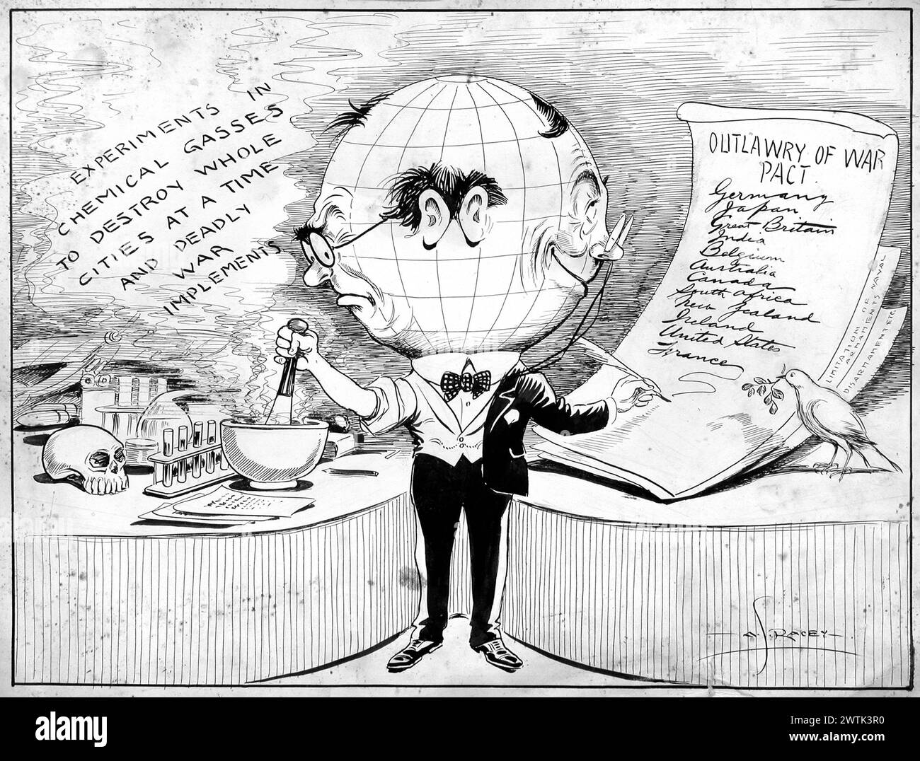 Cartoon - Janus Arthur George Racey (1870-1941 Stock Photo - Alamy