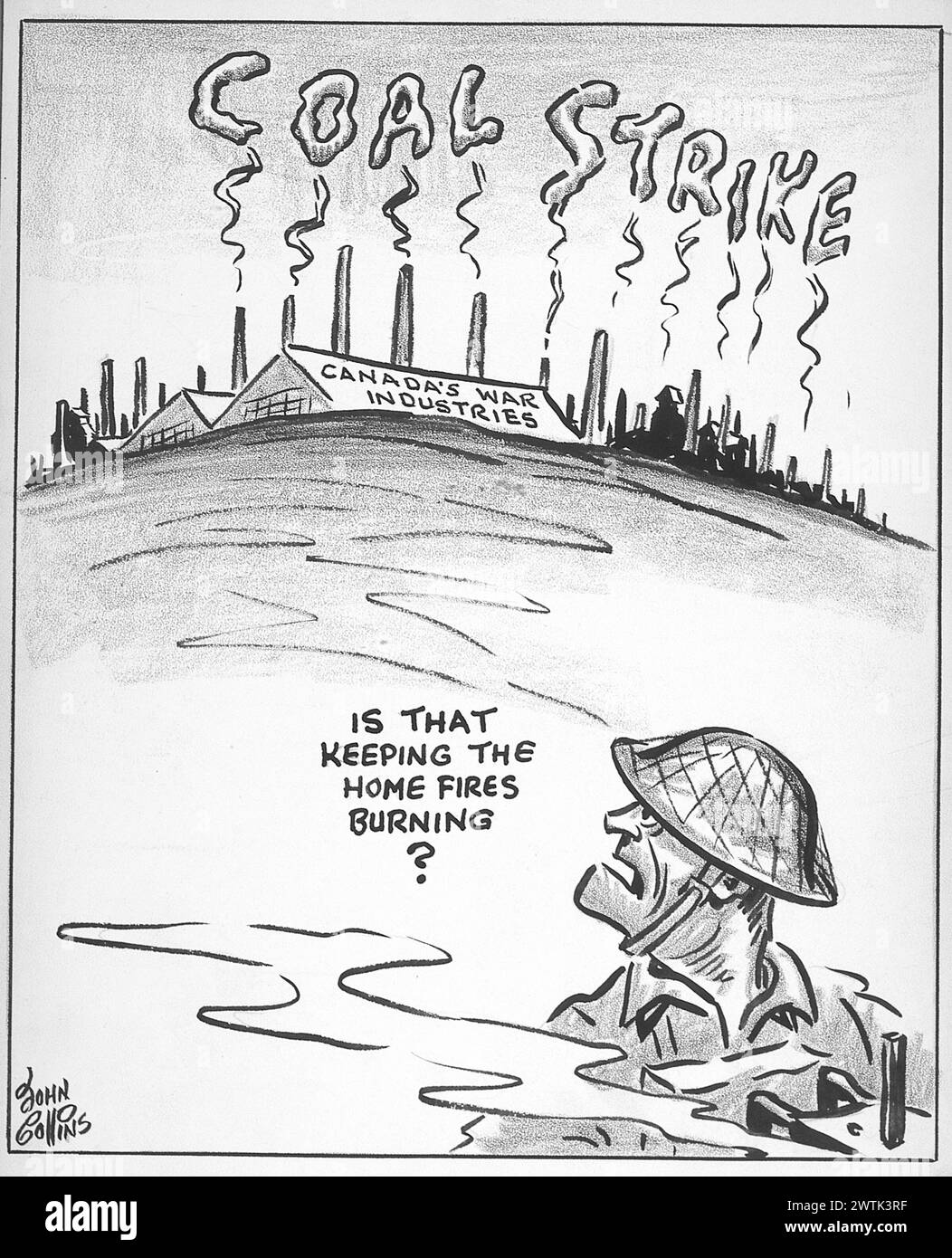 Cartoon - Smoke Signals. John Collins (1917-2007 Stock Photo - Alamy