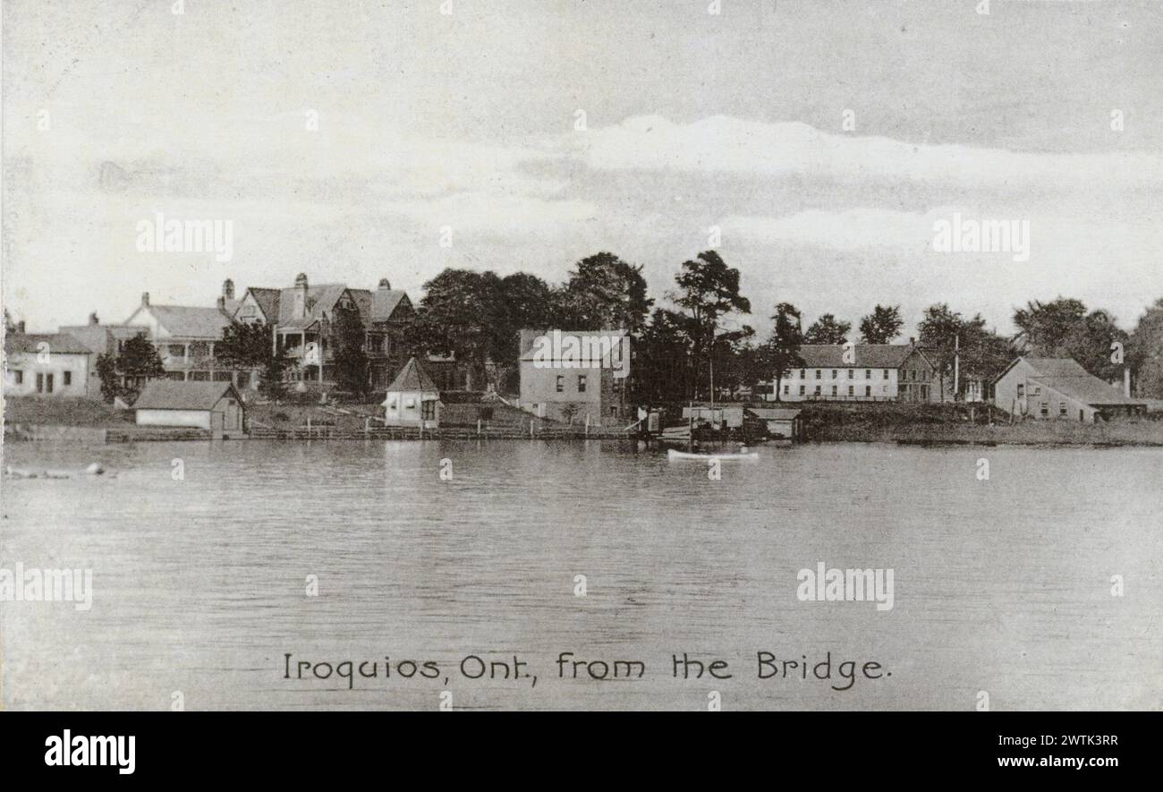 Collotype - Iroquois, from the bridge, ON, about 1910 Stock Photo - Alamy