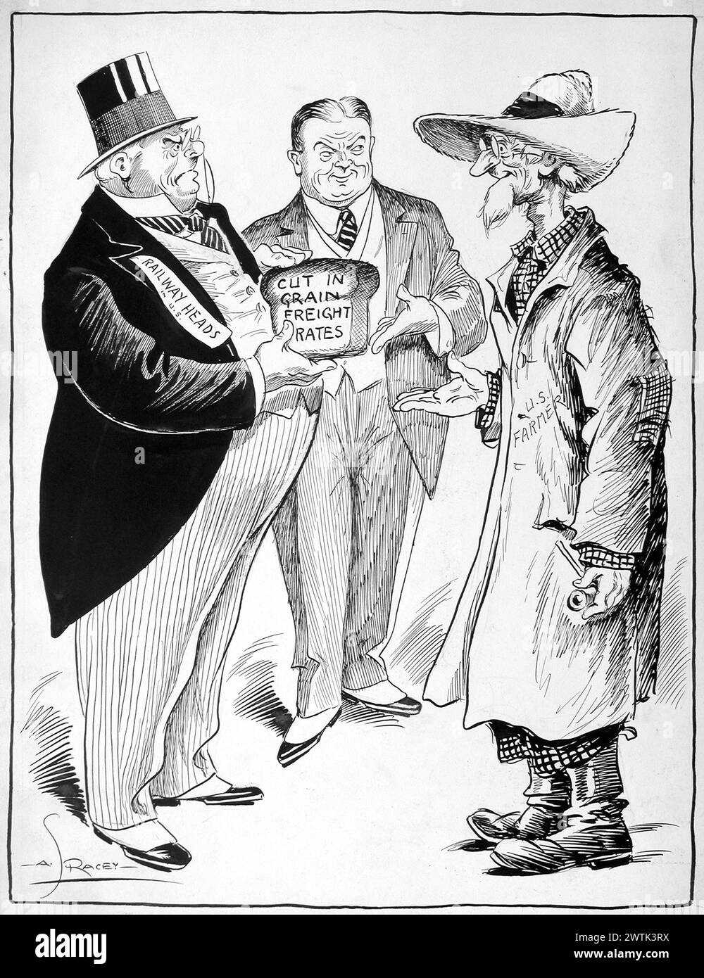 Cartoon - Honouring His Pledge Arthur George Racey (1870-1941 Stock ...
