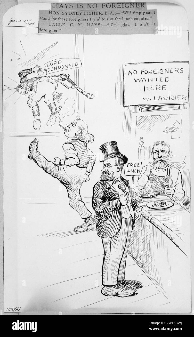 Cartoon - Hays is No Foreigner Rostap (1866-1949 Stock Photo - Alamy