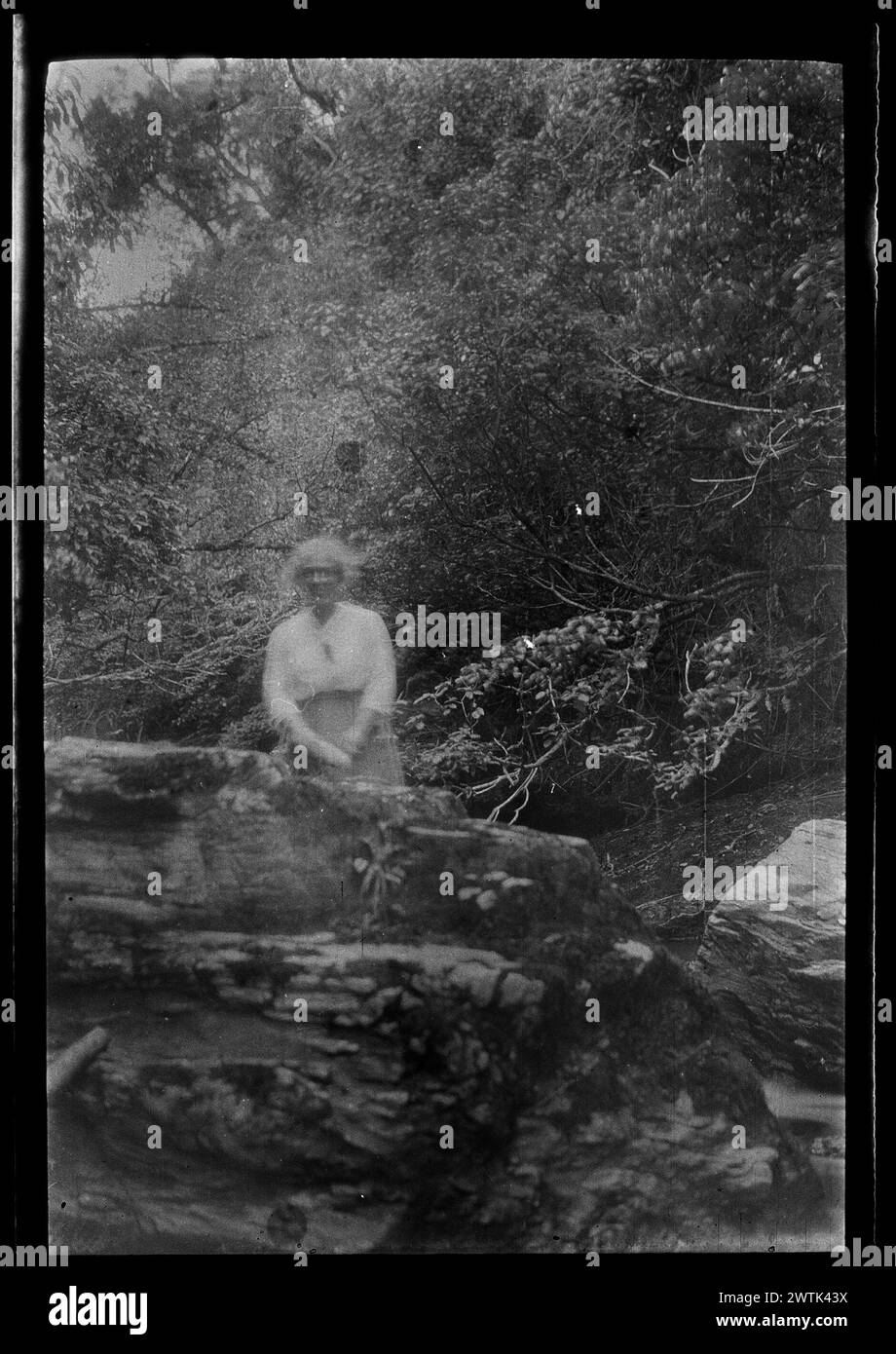 Woman black-and-white negatives, Nitrate negatives Stock Photo - Alamy