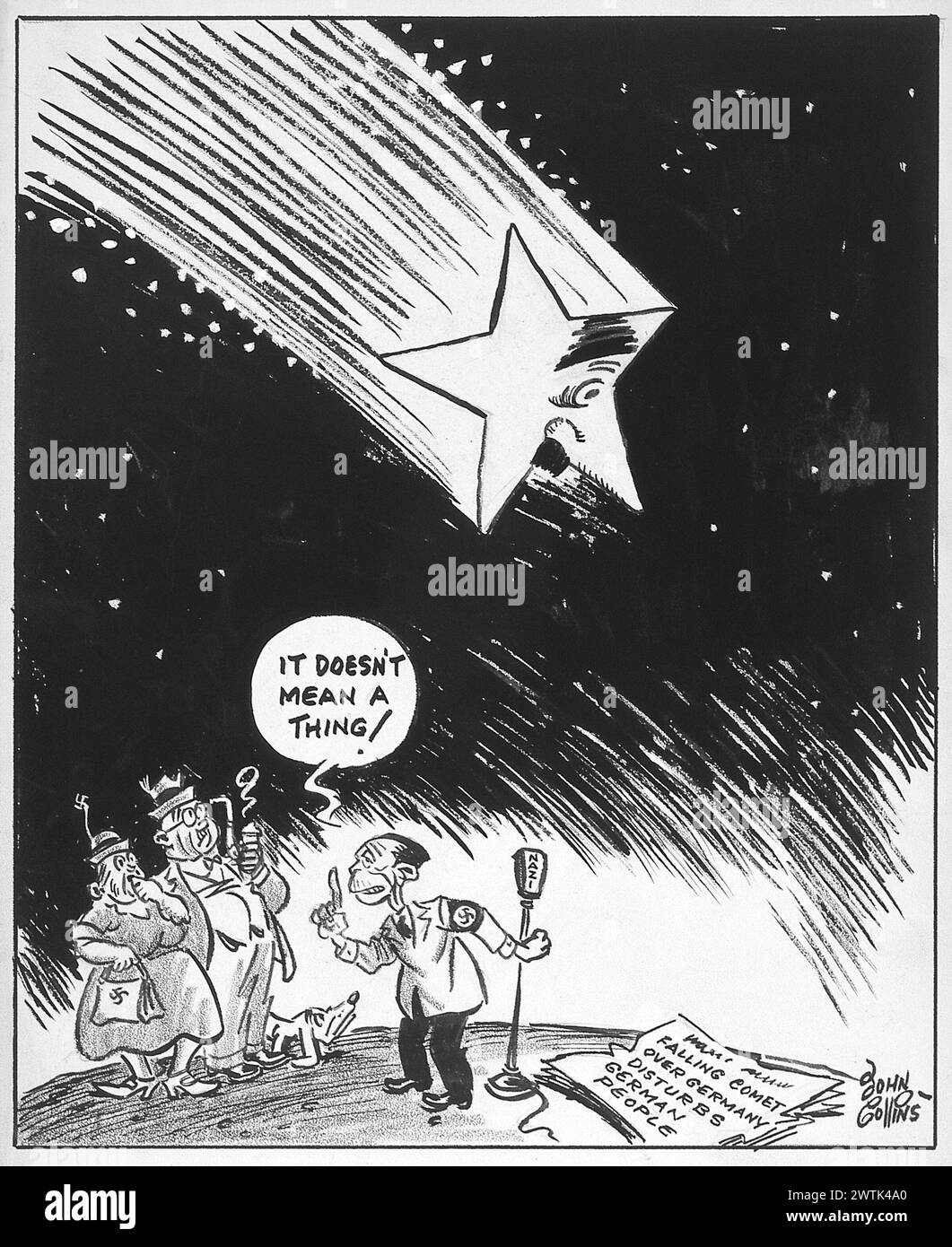Cartoon - The Falling Star. John Collins (1917-2007 Stock Photo - Alamy