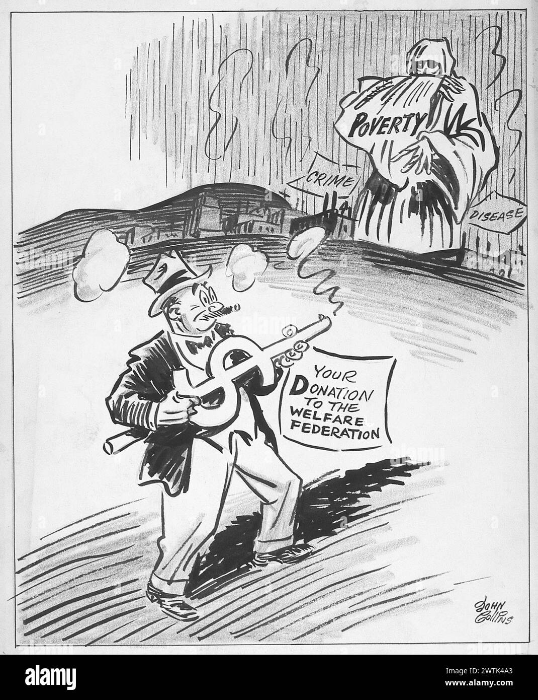 Cartoon - Our D-Day. John Collins (1917-2007 Stock Photo - Alamy