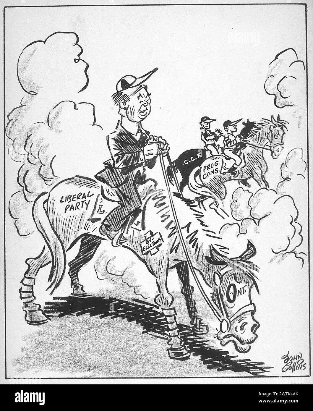 Cartoon - The Old Gray Mare. John Collins (1917-2007 Stock Photo - Alamy