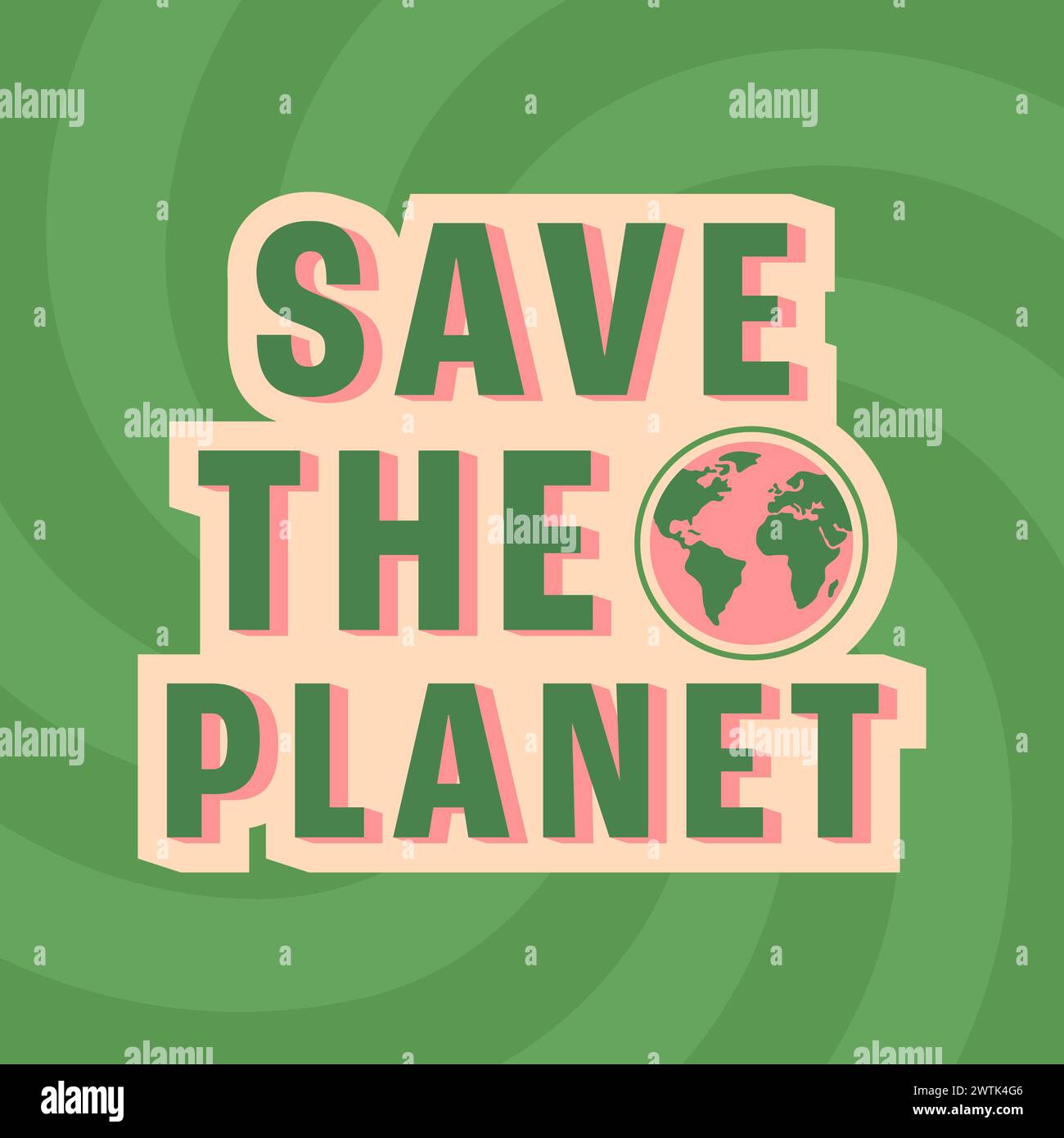 Save the planet positive phrase. Recycle, ecology concept. Graphic ...