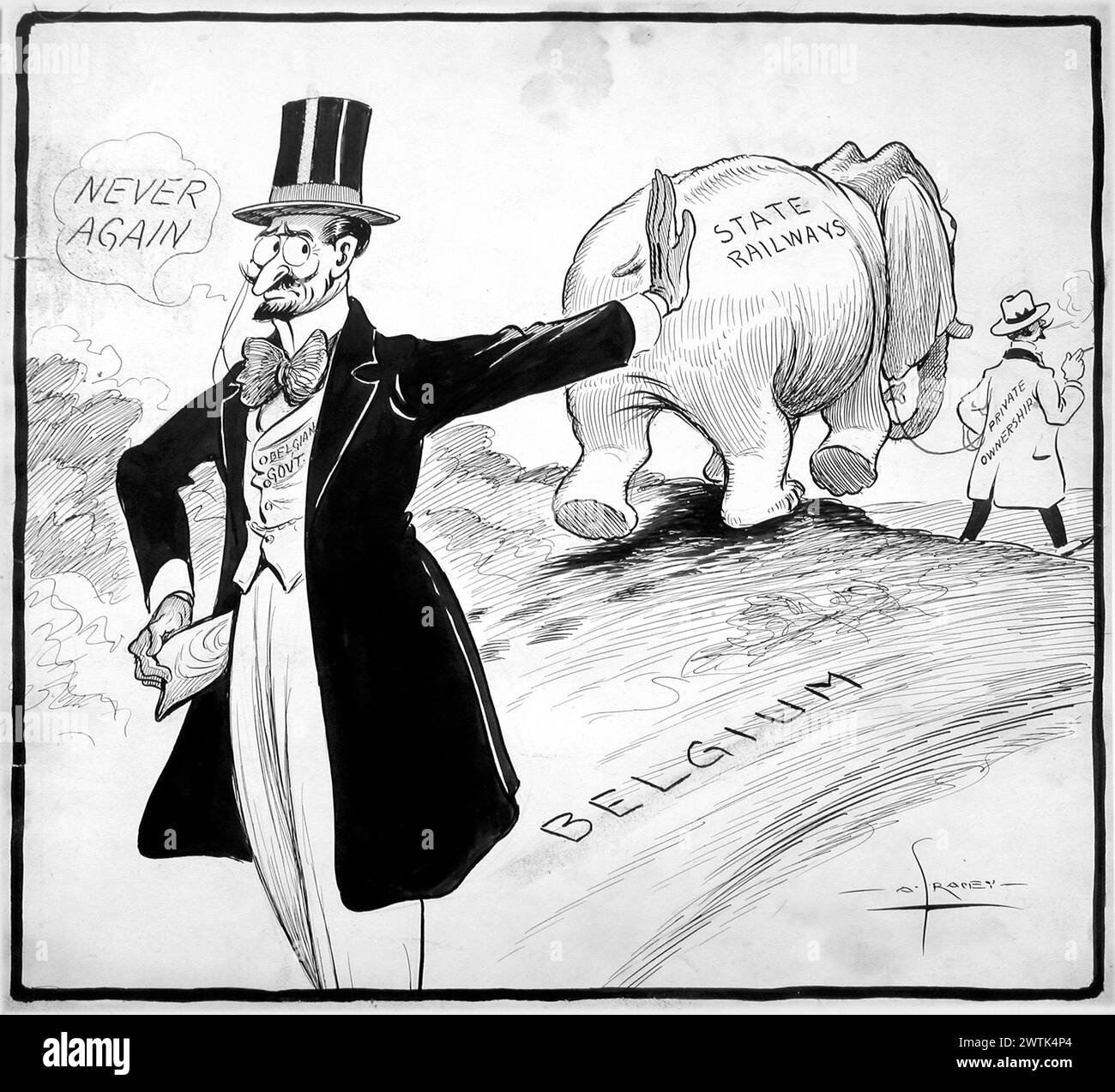 Cartoon - Sadder But Wiser Arthur George Racey (1870-1941 Stock Photo ...
