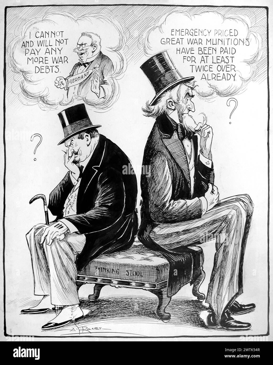 Cartoon - Necessity May Yet Play Virtue's Part Arthur George Racey ...