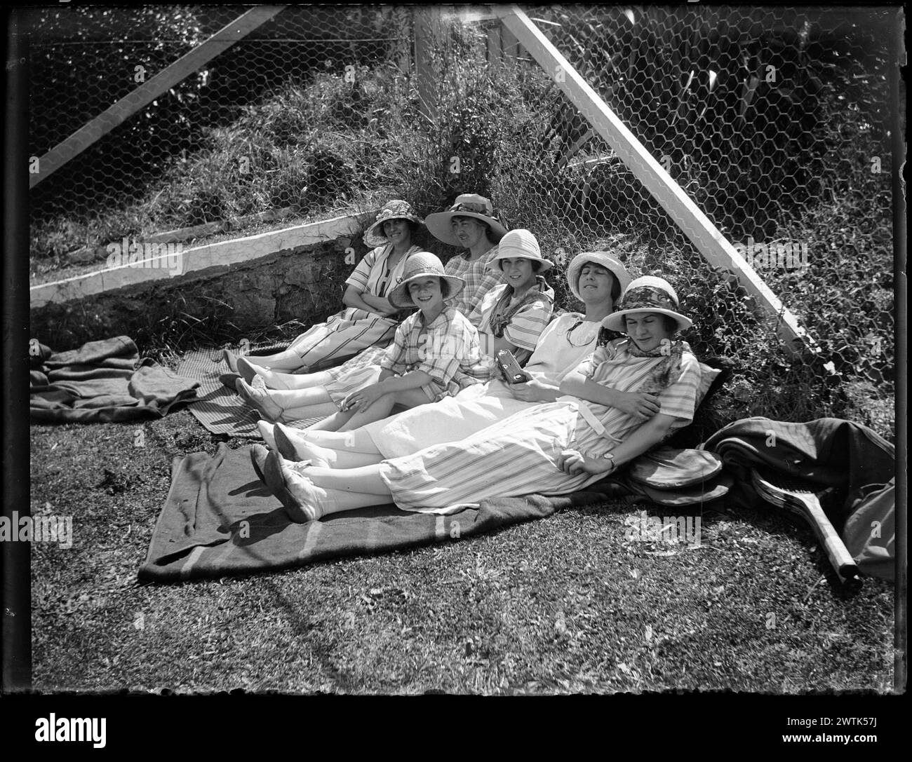 Maud, Nancy and friends black-and-white negatives Stock Photo - Alamy
