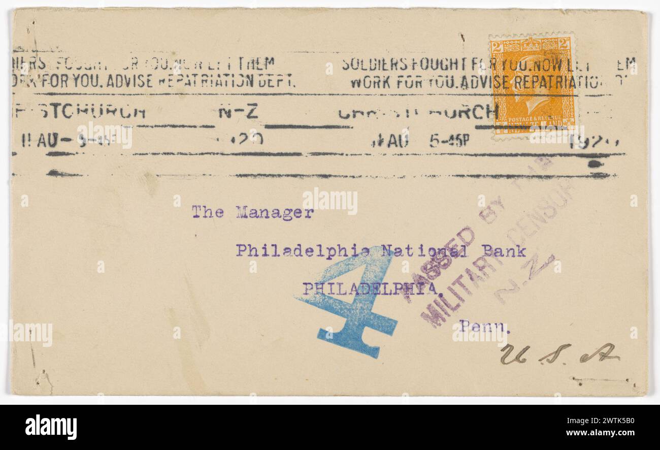 Philatelic 'cover' [envelope], WWI envelopes Stock Photo - Alamy