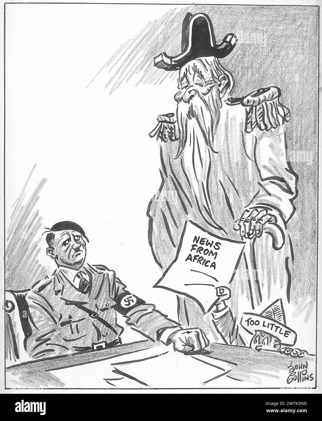 Cartoon - On His Side Now. John Collins (1917-2007 Stock Photo - Alamy