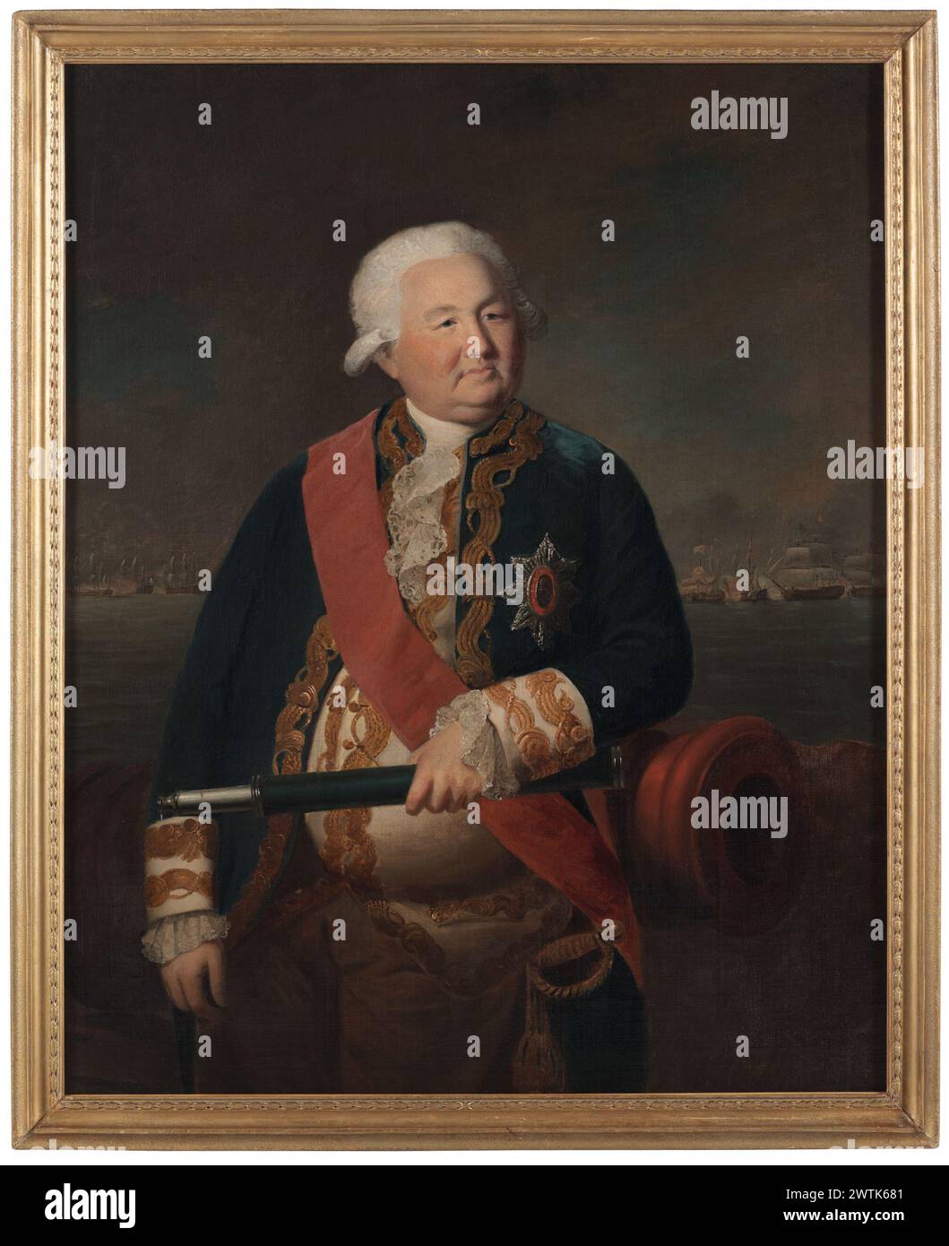 Portrait of Admiral Sir Edward Hughes oil paintings, portraits Stock ...
