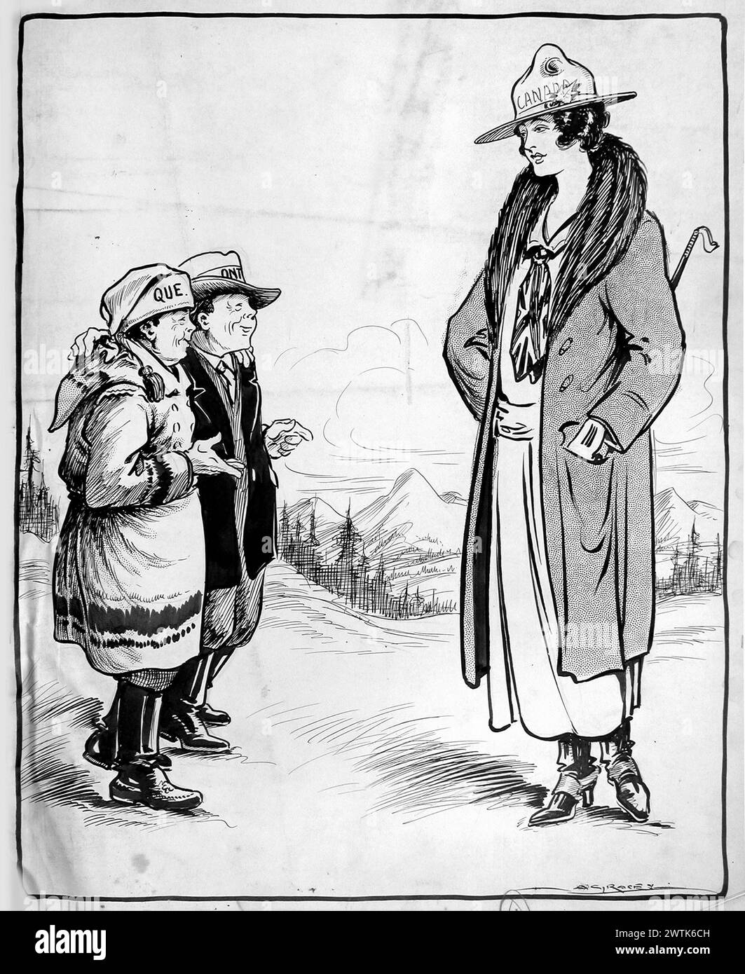 Cartoon - The Bonne Entente Arthur George Racey (1870-1941 Stock Photo ...