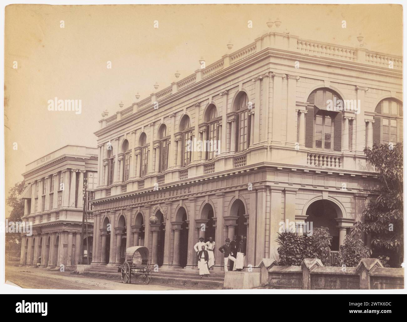 Post Office, Colombo albumen prints, black-and-white prints Stock Photo ...