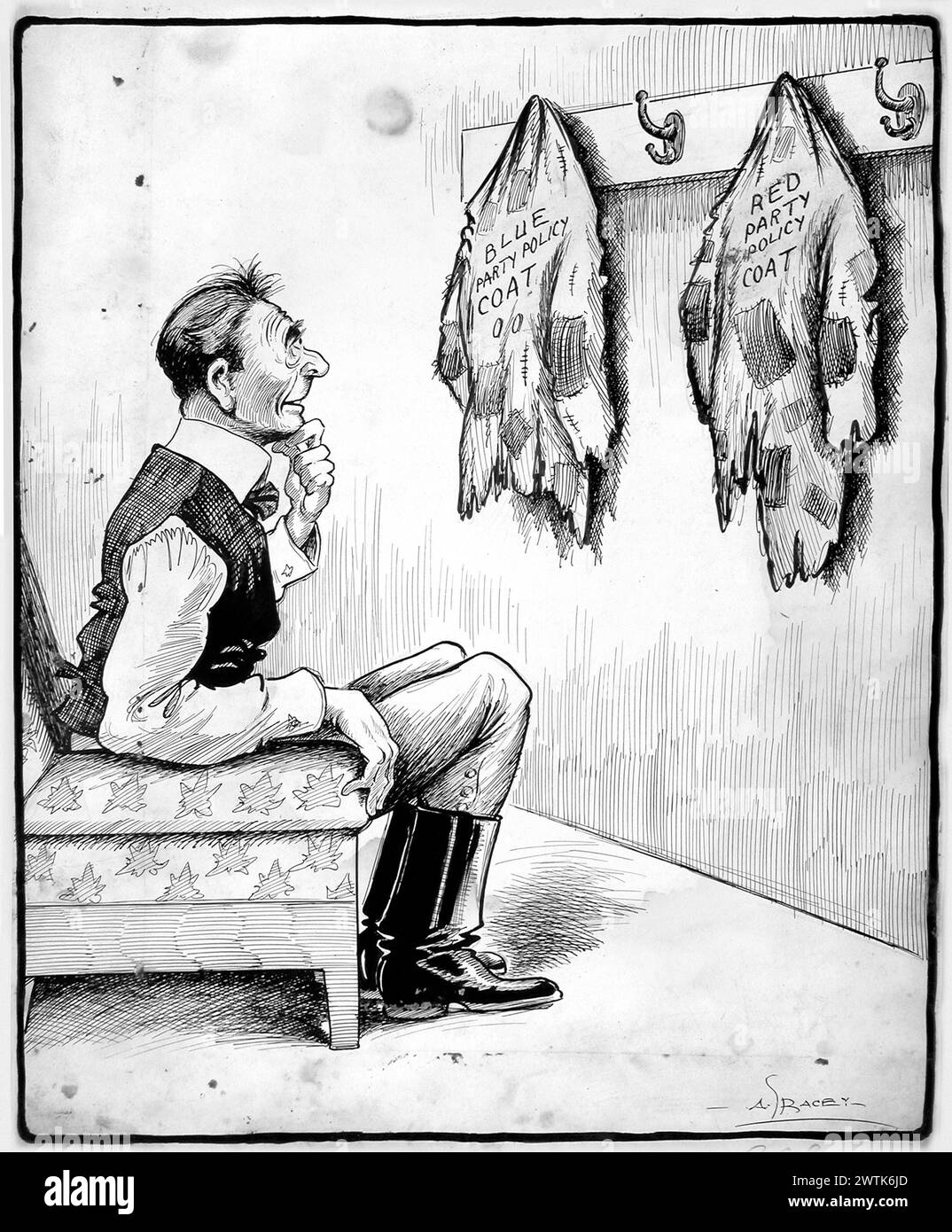 Cartoon - Indecision Arthur George Racey (1870-1941 Stock Photo - Alamy