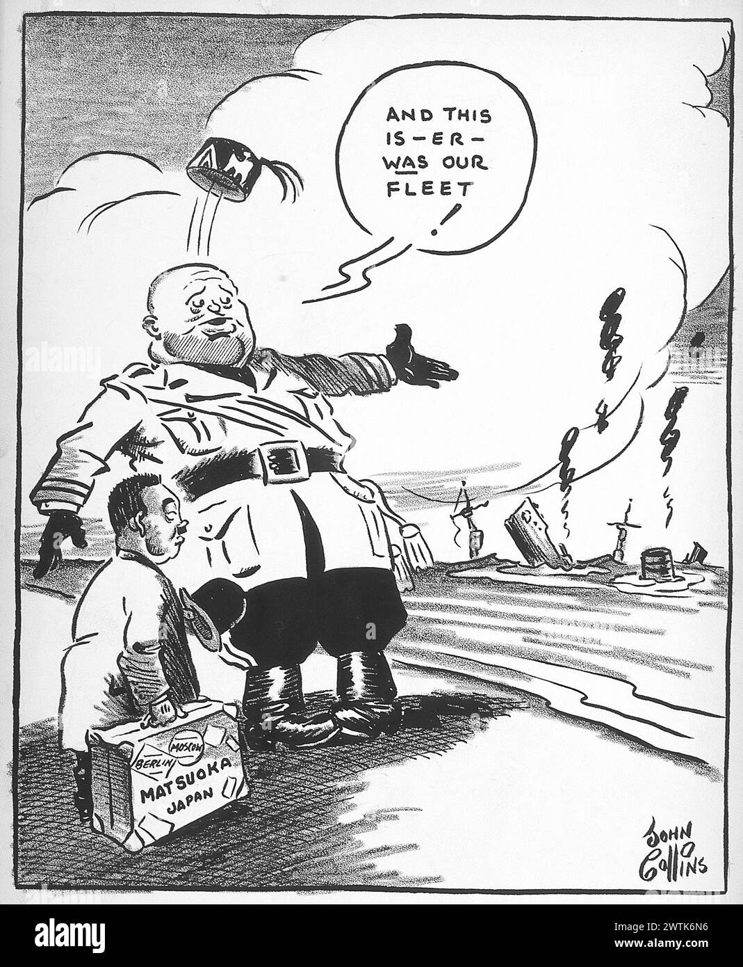 Cartoon - April Fool. John Collins (1917-2007 Stock Photo - Alamy