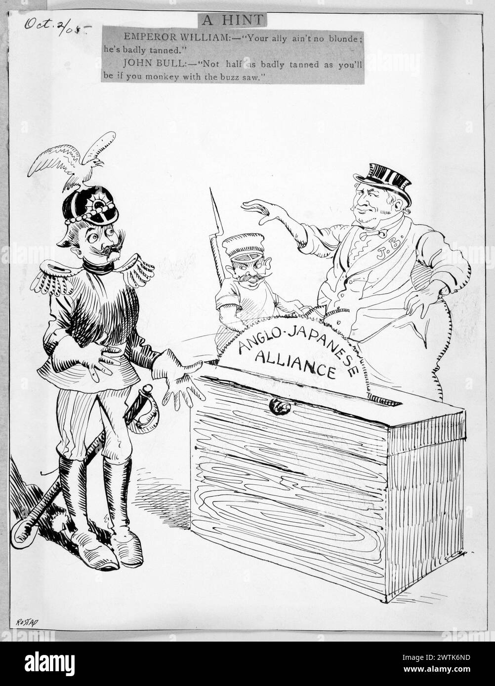 Cartoon - A Hint Rostap (1866-1949 Stock Photo - Alamy