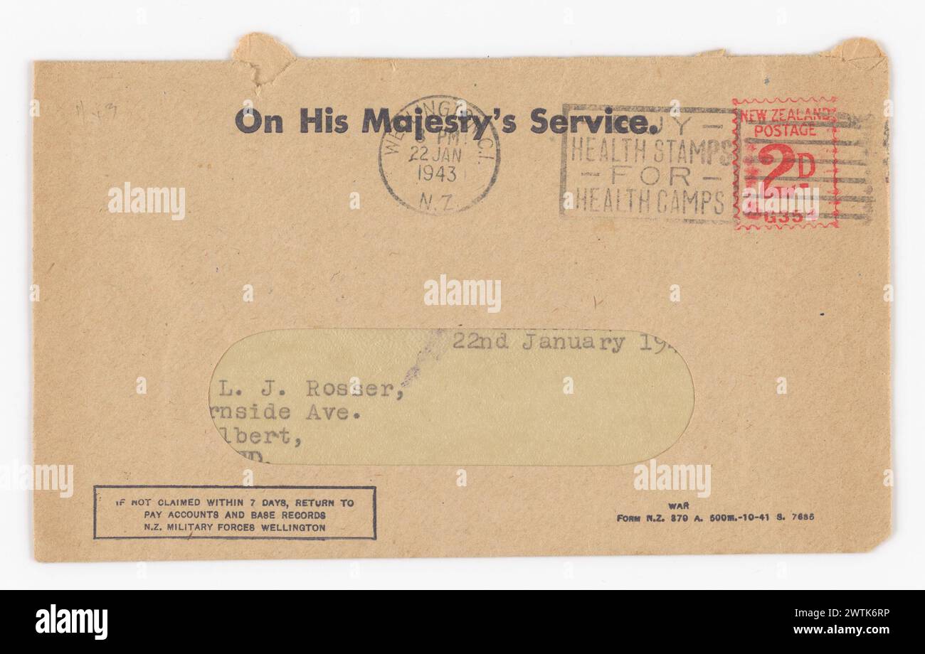 Entire letter, WWII letters Stock Photo - Alamy