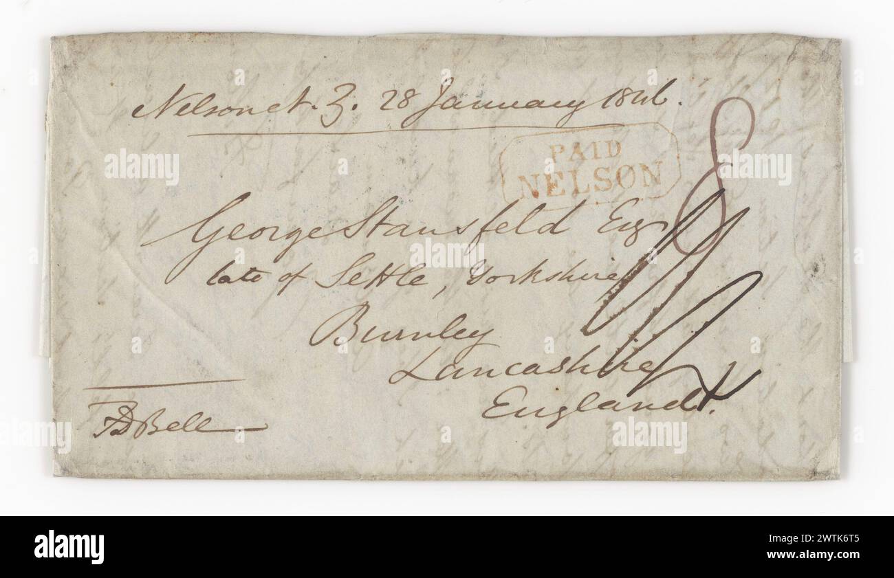 Entire pre-stamp letter Visual and Verbal Communication, letters Stock ...