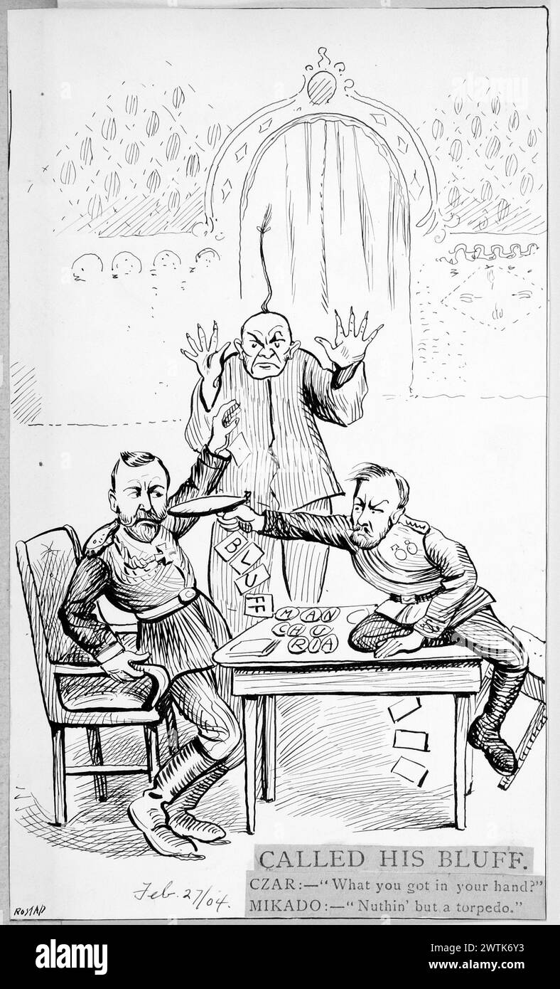 Cartoon - Called His Bluff Rostap (1866-1949 Stock Photo - Alamy