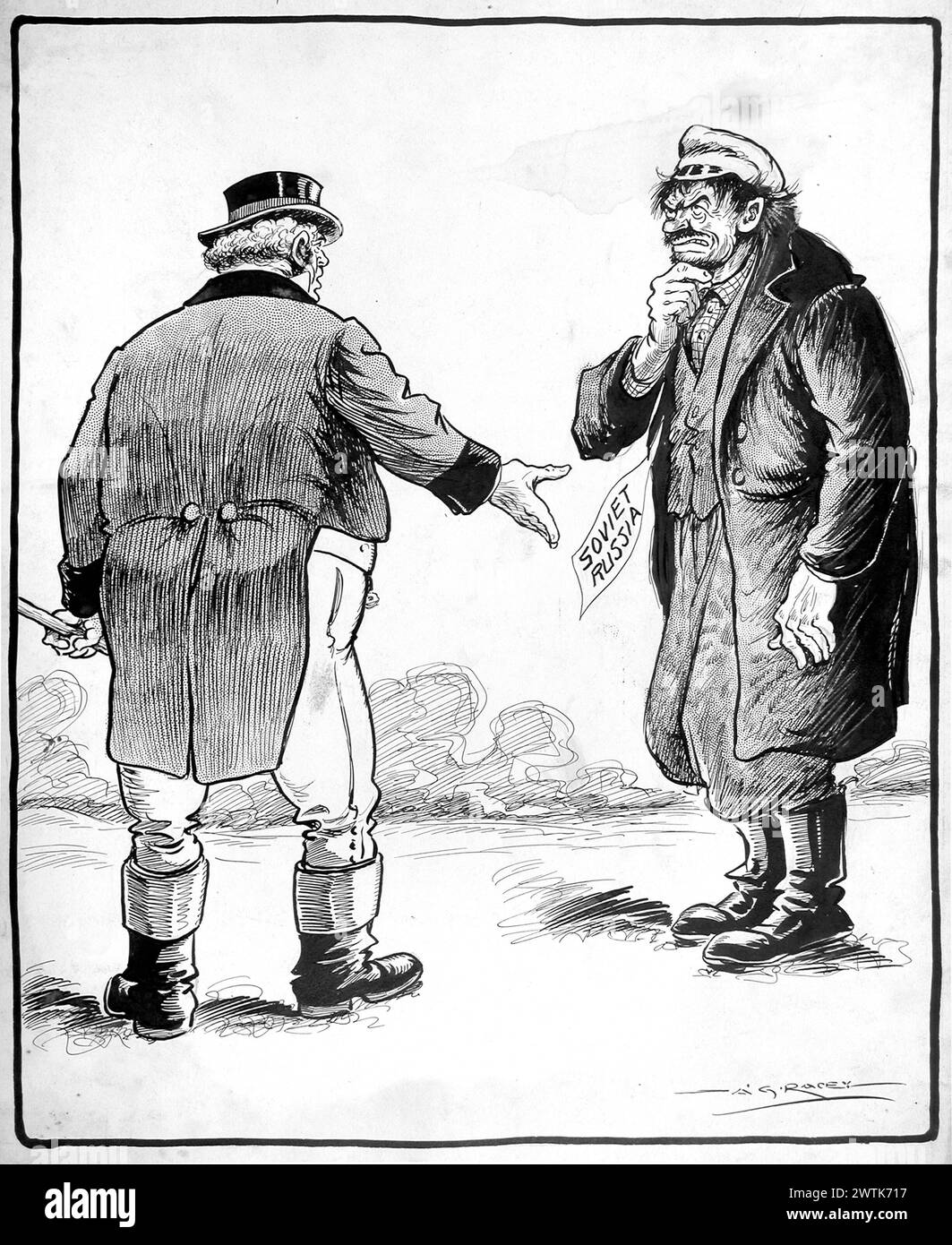 Cartoon - Fed Up Arthur George Racey (1870-1941 Stock Photo - Alamy
