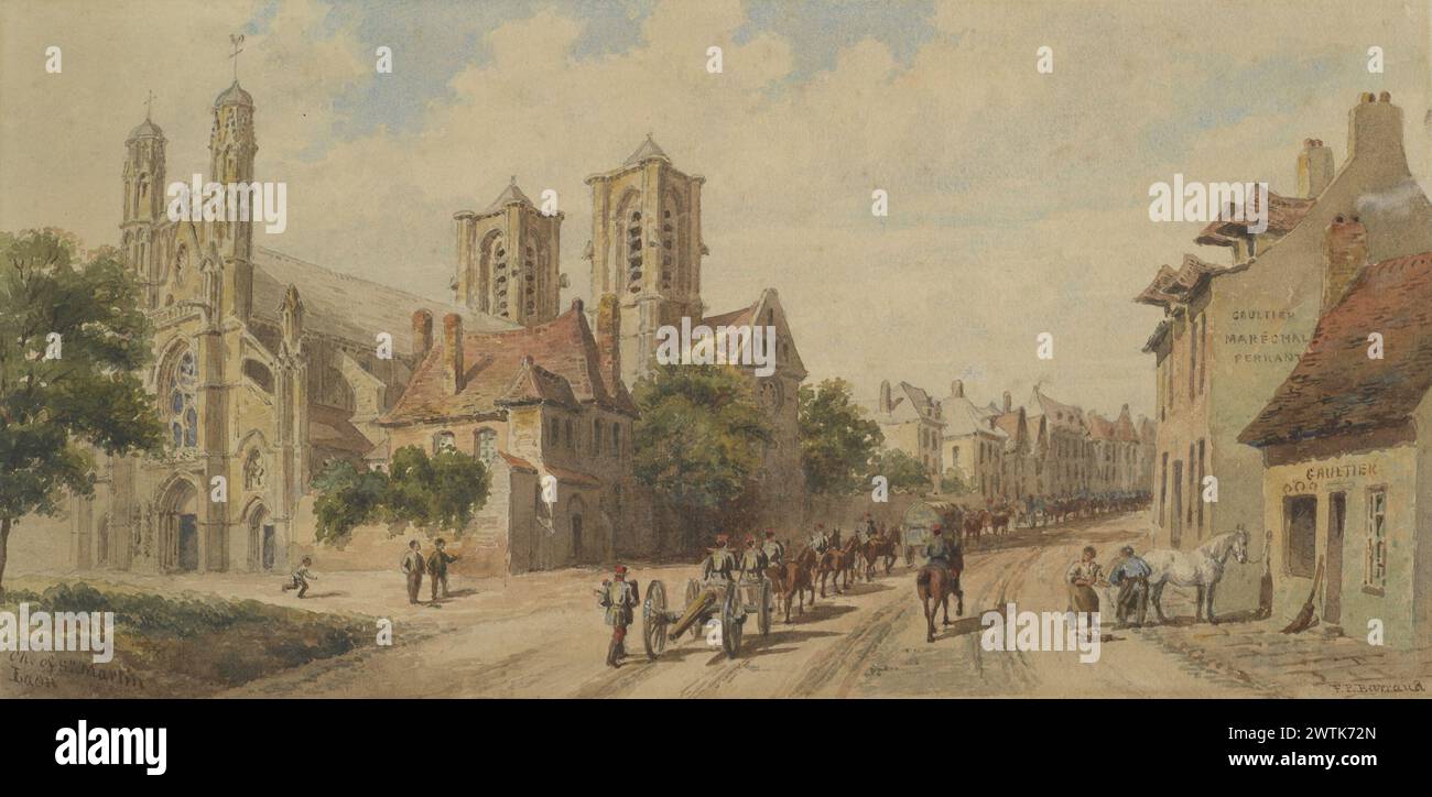 Church of St Martin, Laon watercolours, works on paper Stock Photo - Alamy