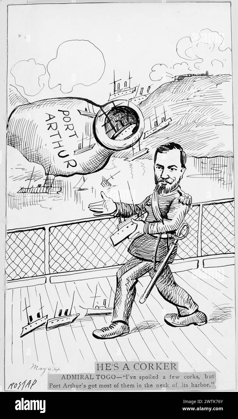Cartoon - He's a Corker Rostap (1866-1949 Stock Photo - Alamy