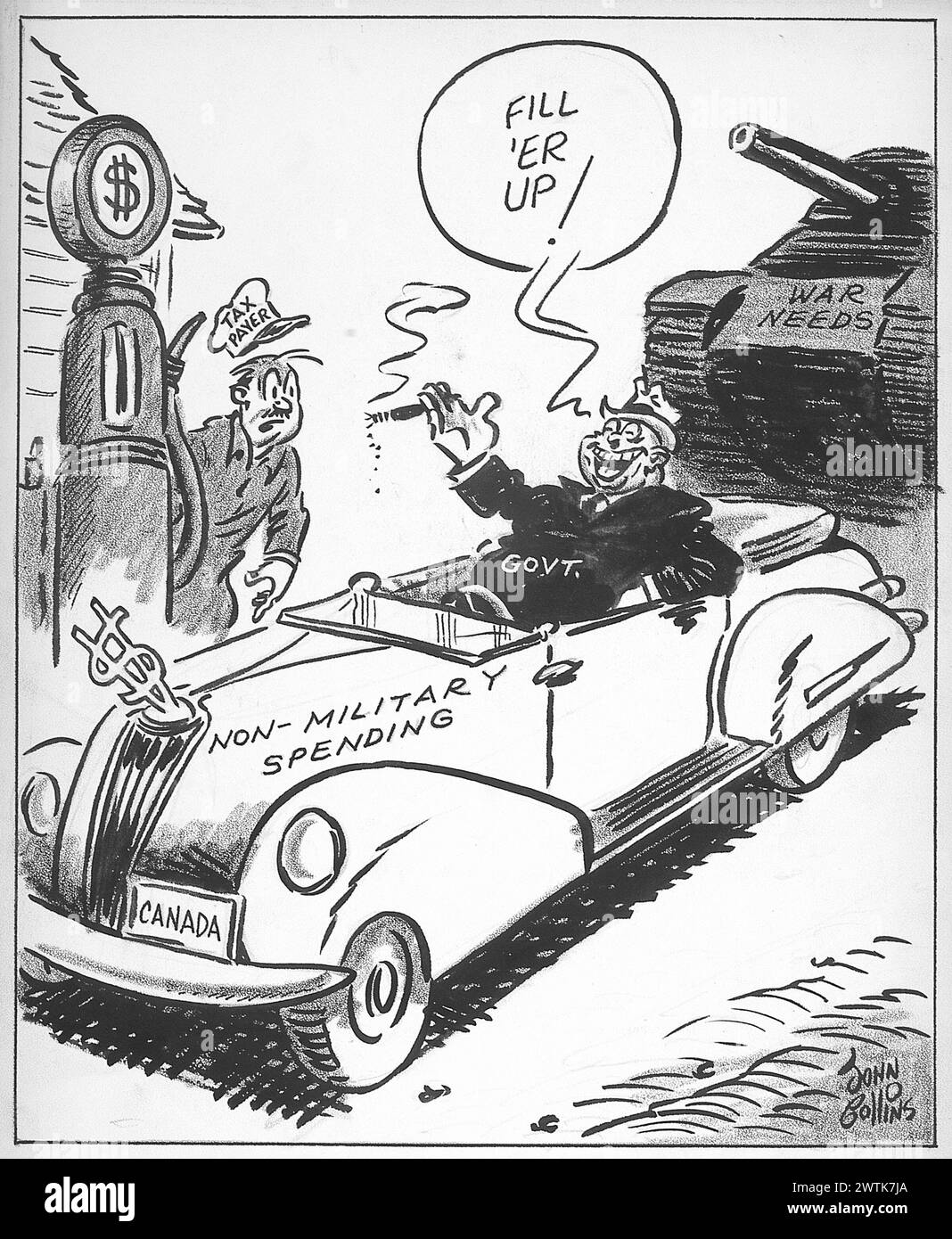 Cartoon - How About Some Rationing Here. John Collins (1917-2007 Stock ...