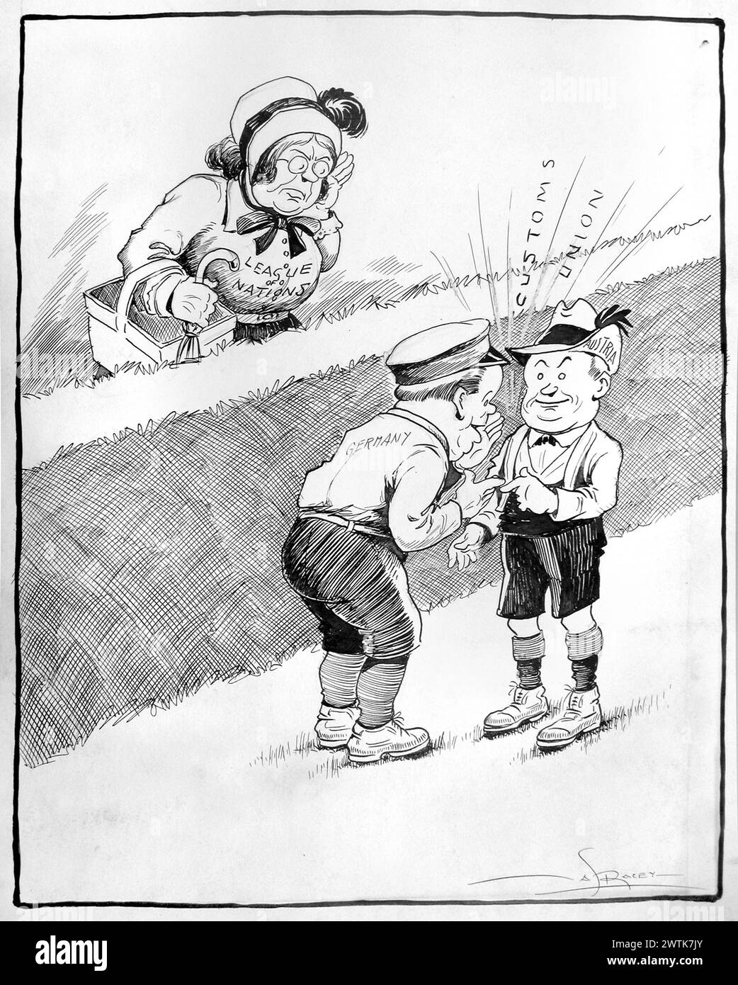 Cartoon - Intriguing Arthur George Racey (1870-1941 Stock Photo - Alamy