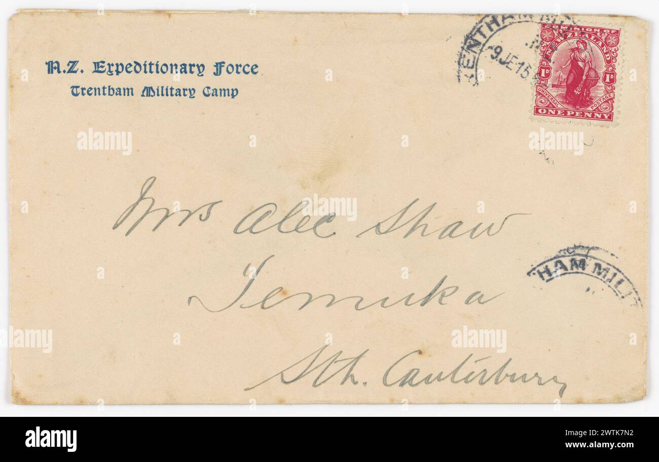 Philatelic 'cover' [envelope], WWI Visual and Verbal Communication ...