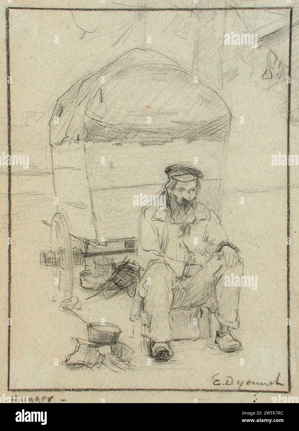 Drawing - Hunger Stock Photo - Alamy