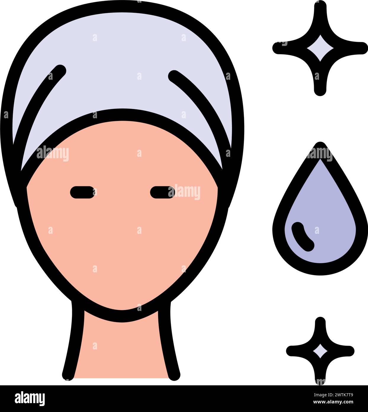 Skin care color icon. Simple flat style. Face, beauty, woman, mask ...