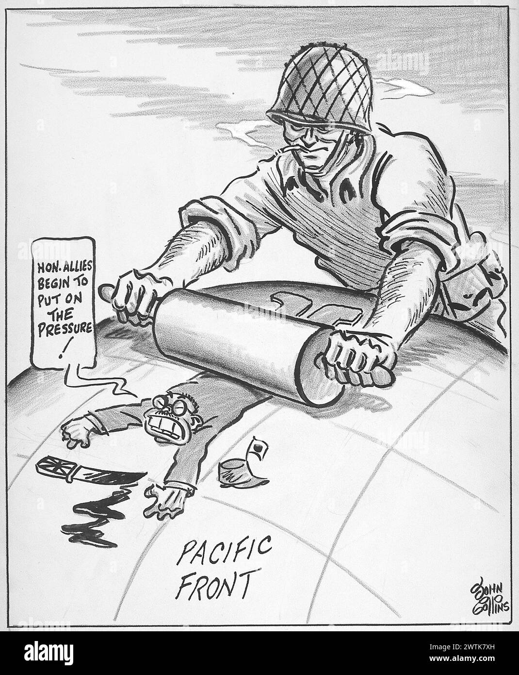 Cartoon - The Doughboy. John Collins (1917-2007 Stock Photo - Alamy