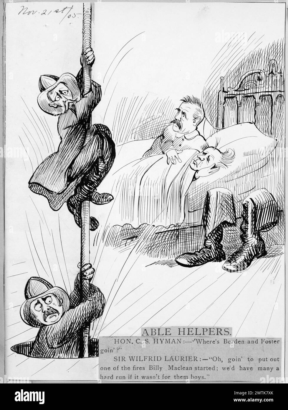 With some his helpers Black and White Stock Photos & Images - Alamy