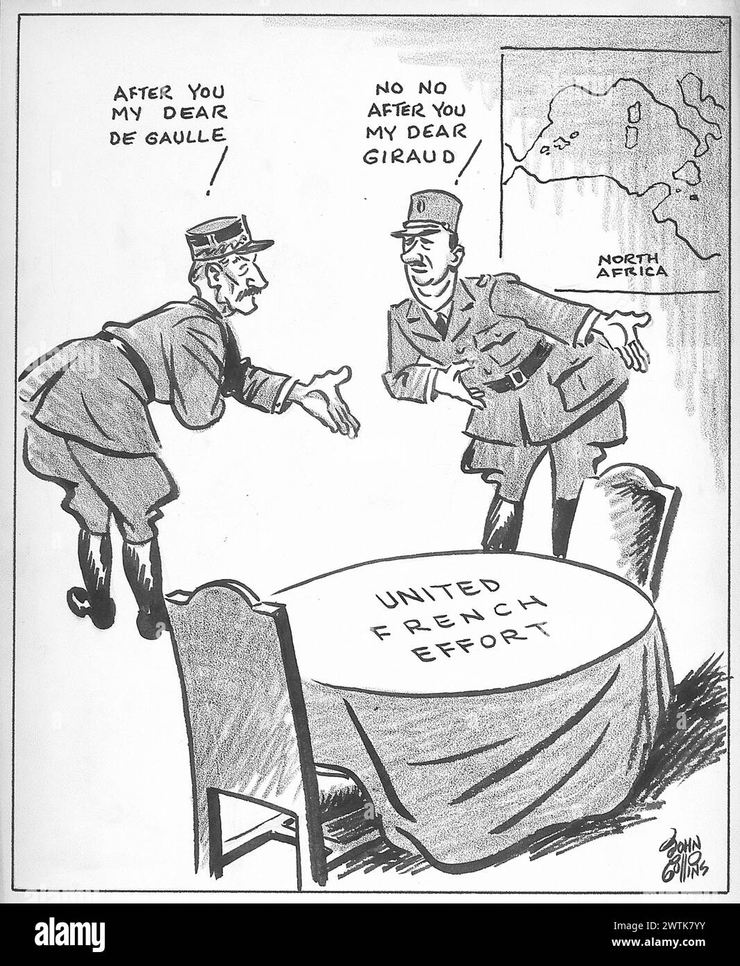 Cartoon - Alphonse and Gaston. John Collins (1917-2007 Stock Photo - Alamy