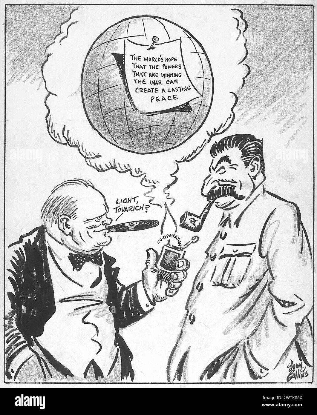 Cartoon - Pipe Dream. John Collins (1917-2007 Stock Photo - Alamy