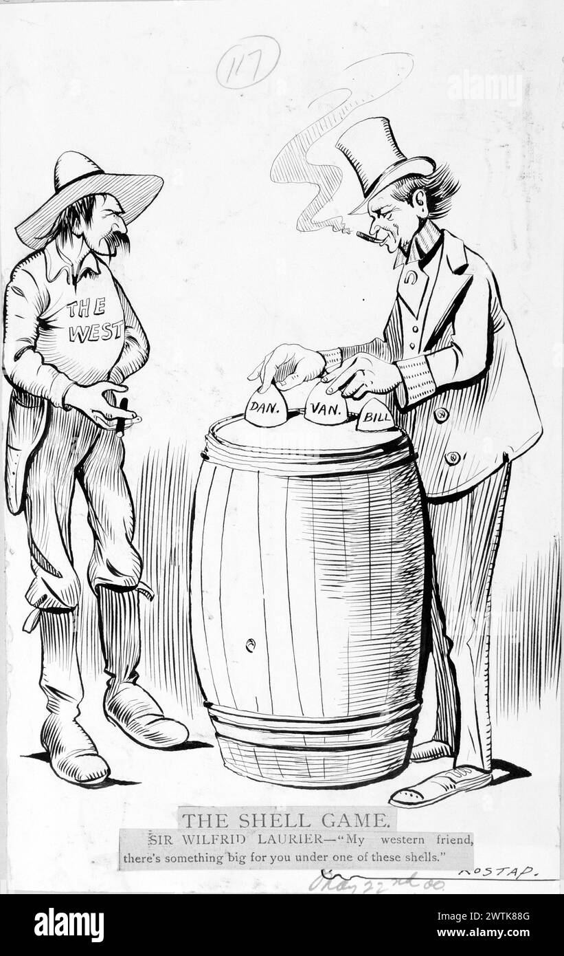 Cartoon - The Shell Game Rostap (1866-1949 Stock Photo - Alamy