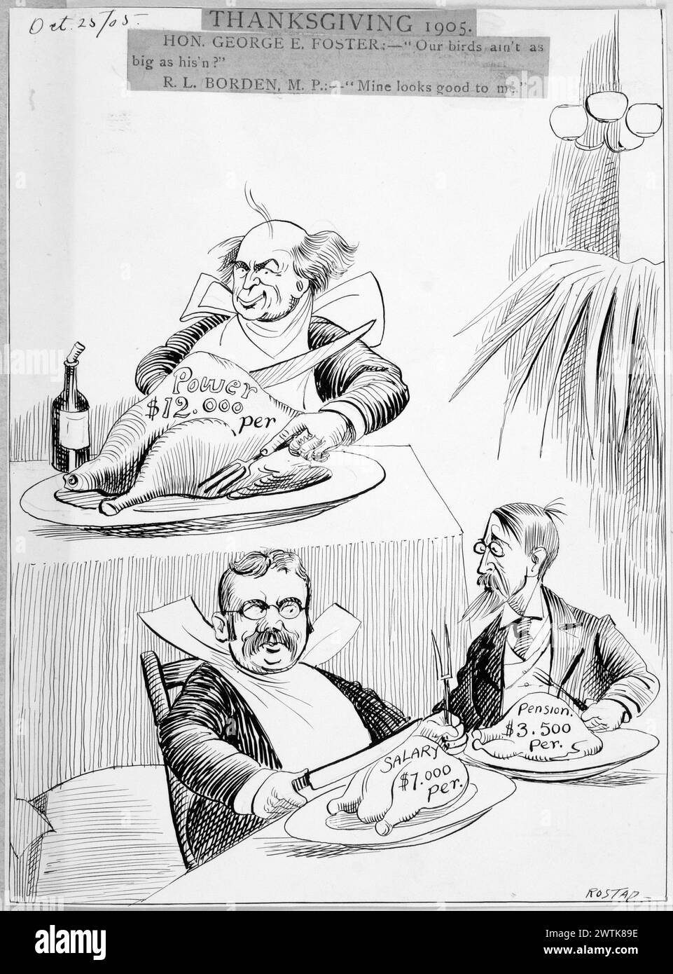 Cartoon - Thanksgiving 1905 Rostap (1866-1949 Stock Photo - Alamy